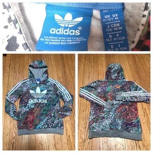 adidas | Jackets & Coats | Rare Adidas Multi Colored Hoodie Sz 112 Y ...